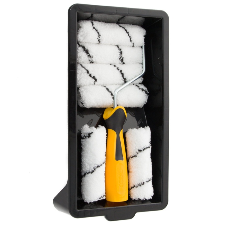 Coral Easy Coater Microfibre 4″ Roller Set 8 Piece - Total Decorating ...